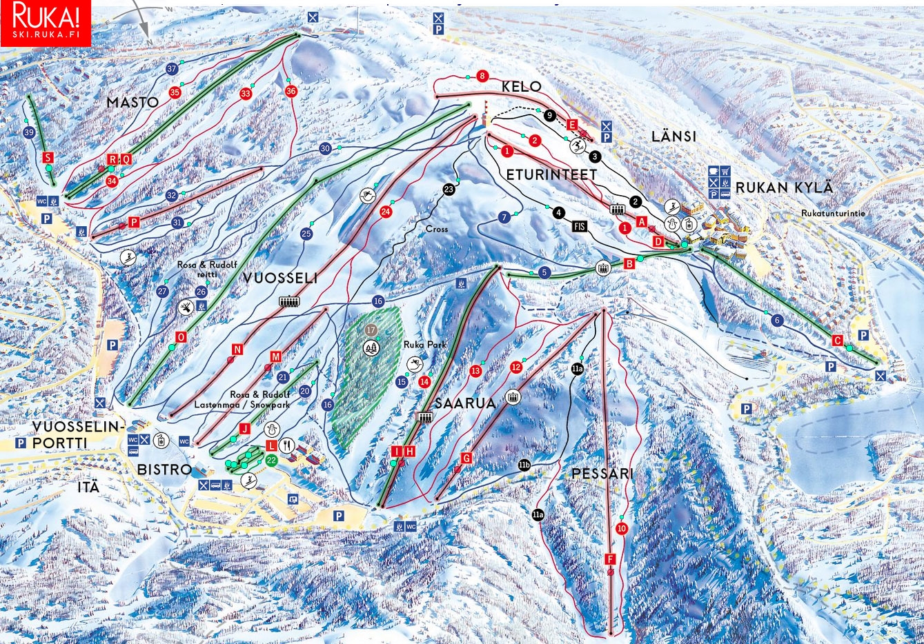 Skigebied Ruka-Kuusamo - Wintersport Live | Accommodaties en Informatie