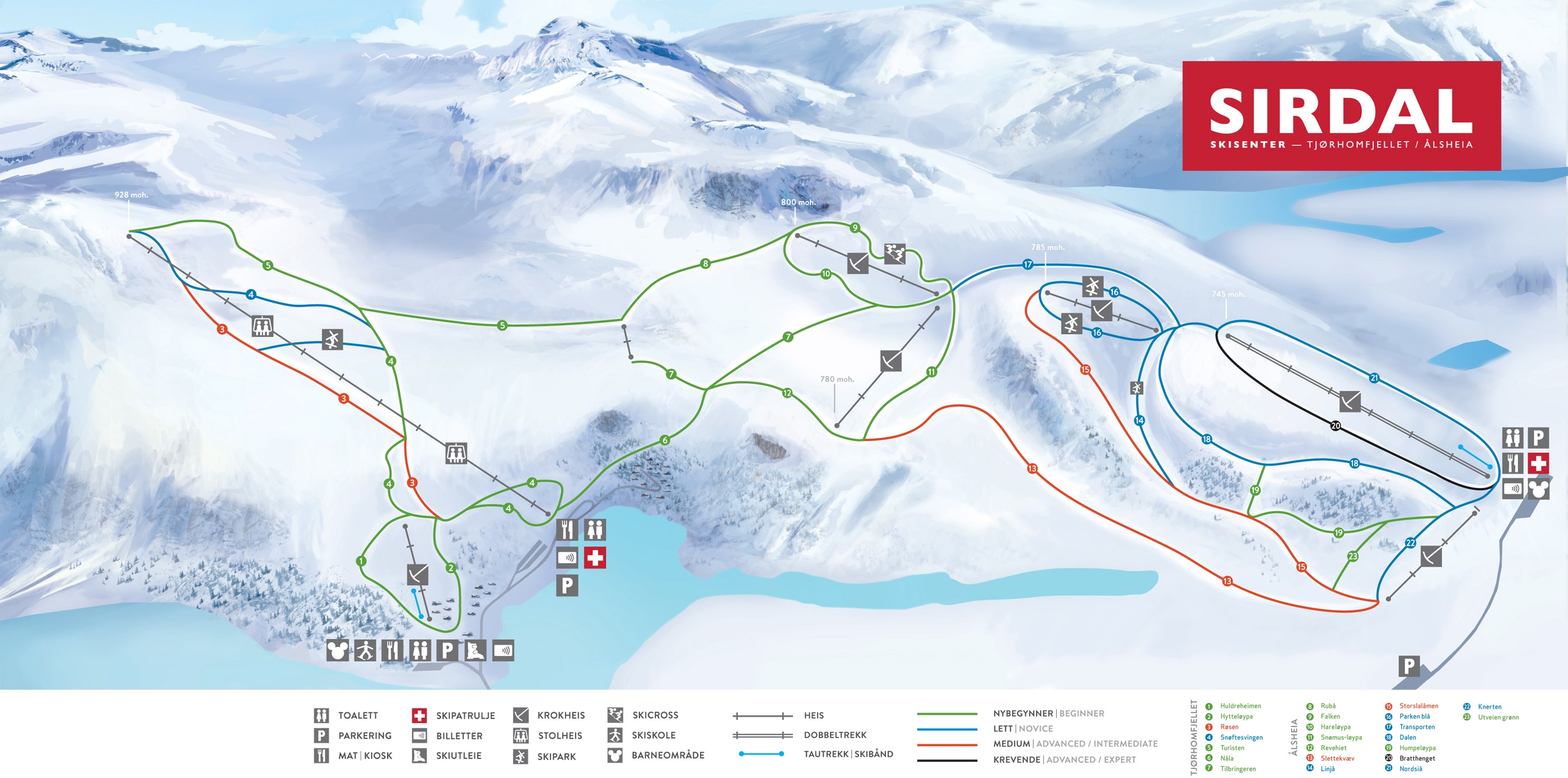 Skigebied Sirdal Skisenter - Wintersport Live | Accommodaties en Informatie